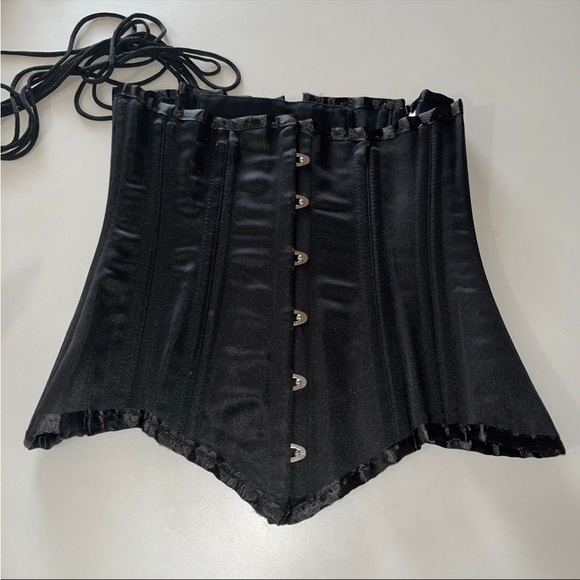 Intimates & Sleepwear | Black Heavy Duty Steel Bonded Lace Up ...